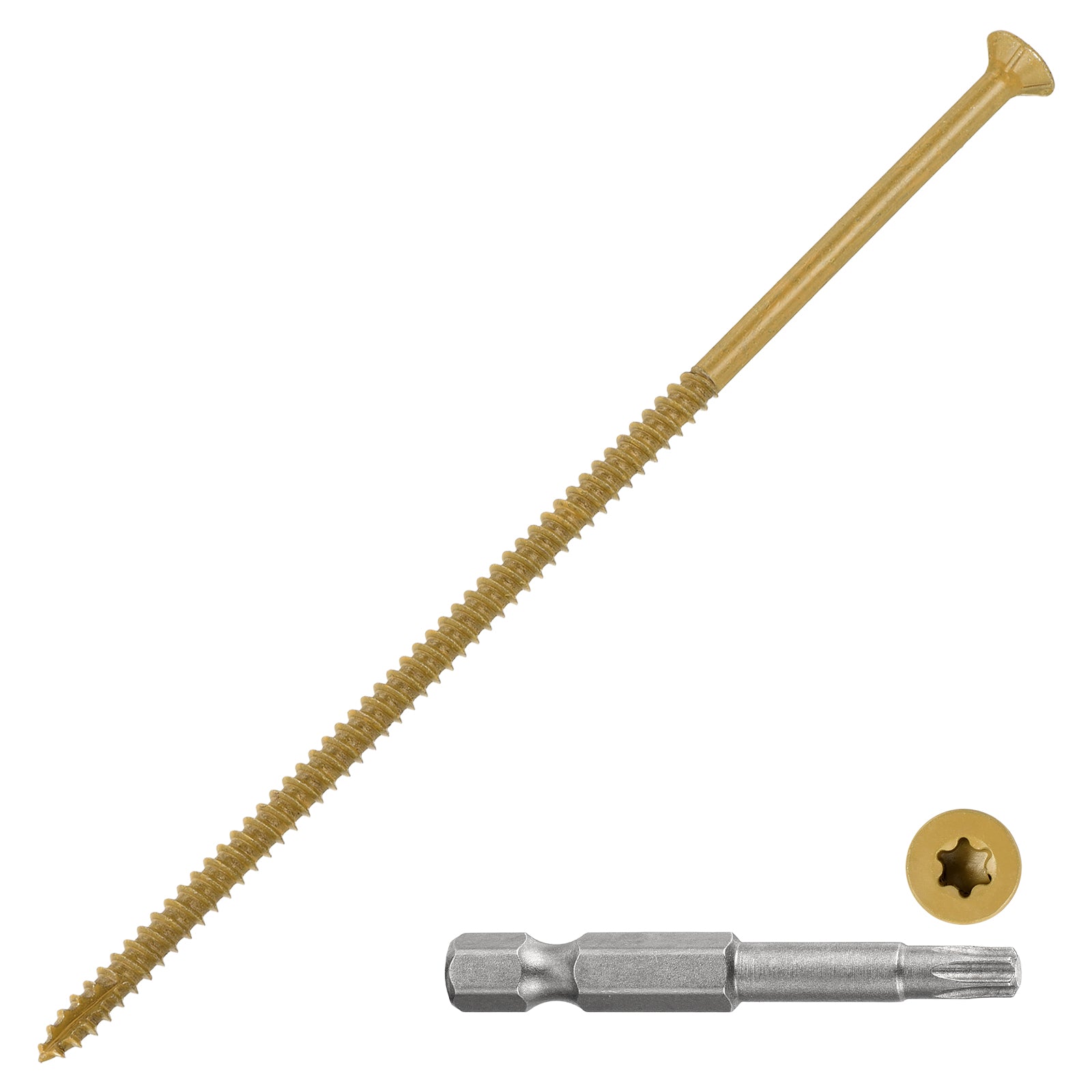 Deck Screws(#10x6") 80Pcs,Carbon Steel Wood Screw with T25 Torx Drive ...