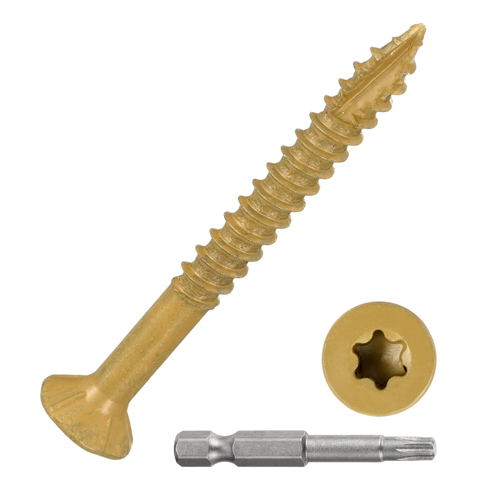 #9x1-3/4" Deck Screws - 300Pack - Carbon Steel Screw W/ T25 Star Bit ...