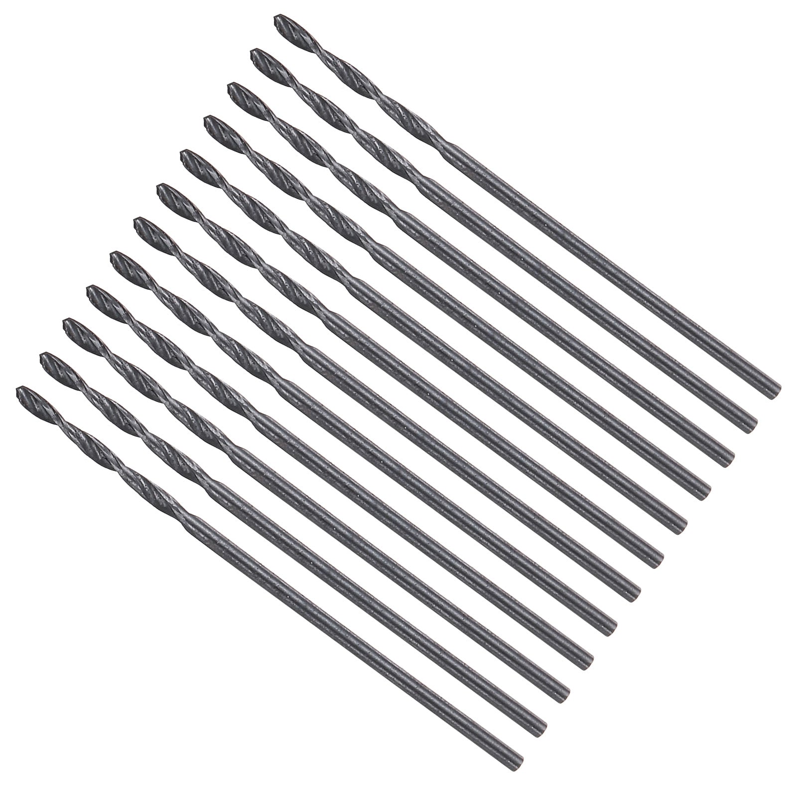 0.5mm Drill Bit Straight Shank 4241 HSS Nitriding Black, 12pcs | Harfington