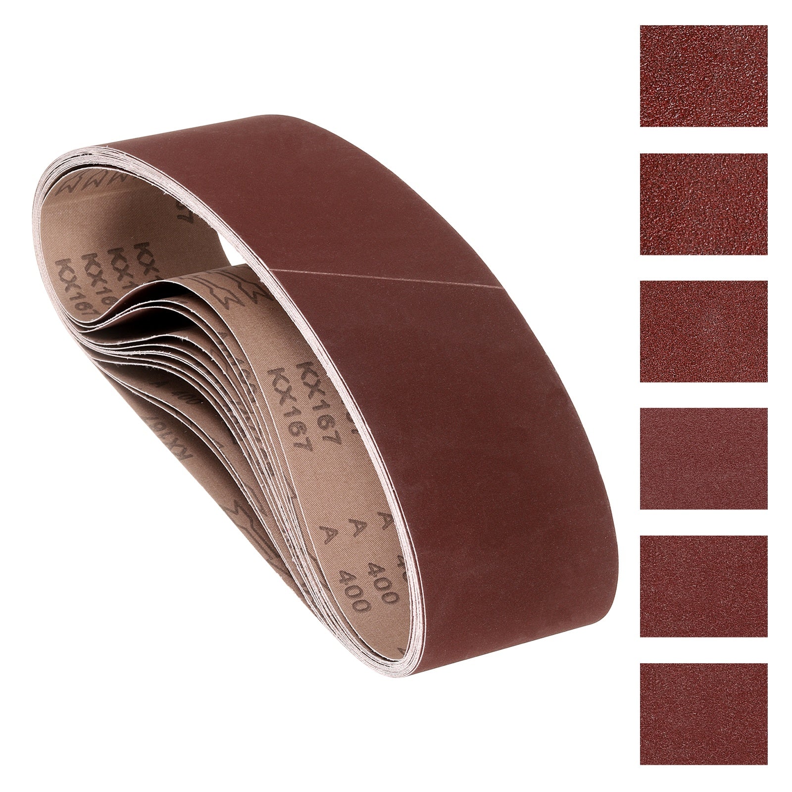 12Pcs Sanding Belts 6 x 48 Inch 60/80/120/180/240/400 Grit Abrasive ...