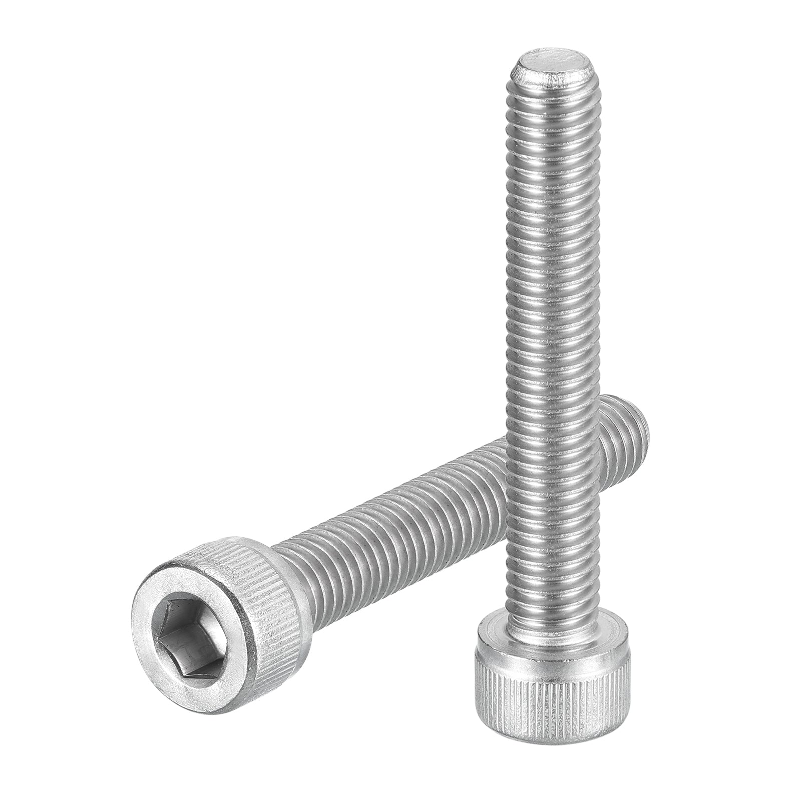 Uxcell Hex Socket Bolts (M8-1.25x50), 304 Stainless Steel, Silver Tone ...