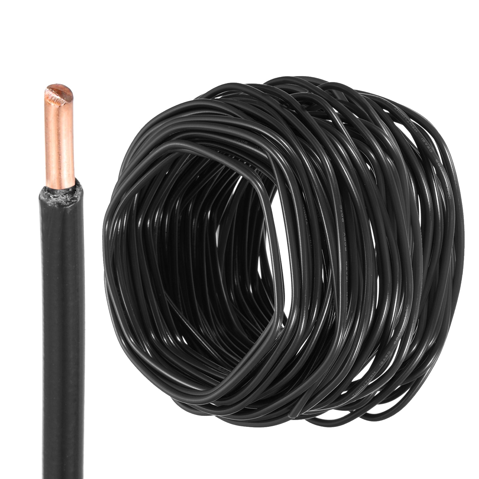 150 Feet Electrical Wire Insulated Solid Copper 12AWG Hook Up Wire ...