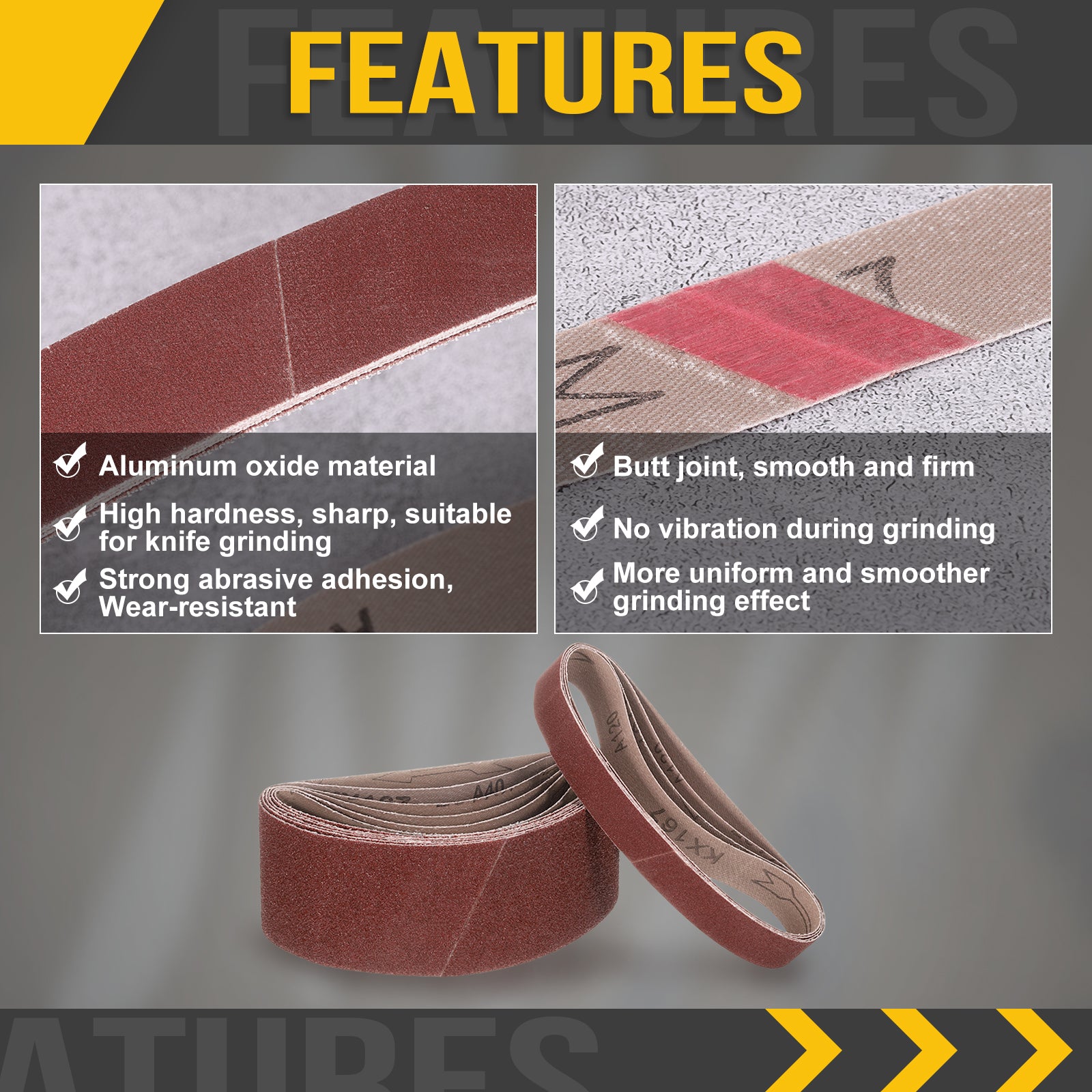 1 x 30 Inch Sanding Belt,5 Pcs 400 Grit Knife Sharpener Belts Work ...