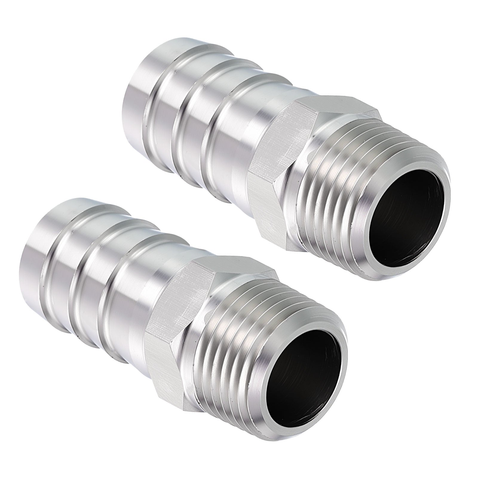Pack of 2 Hose Barbs Fittings 5/8" Hose Barbs to 3/8" NPT Male Fittings ...