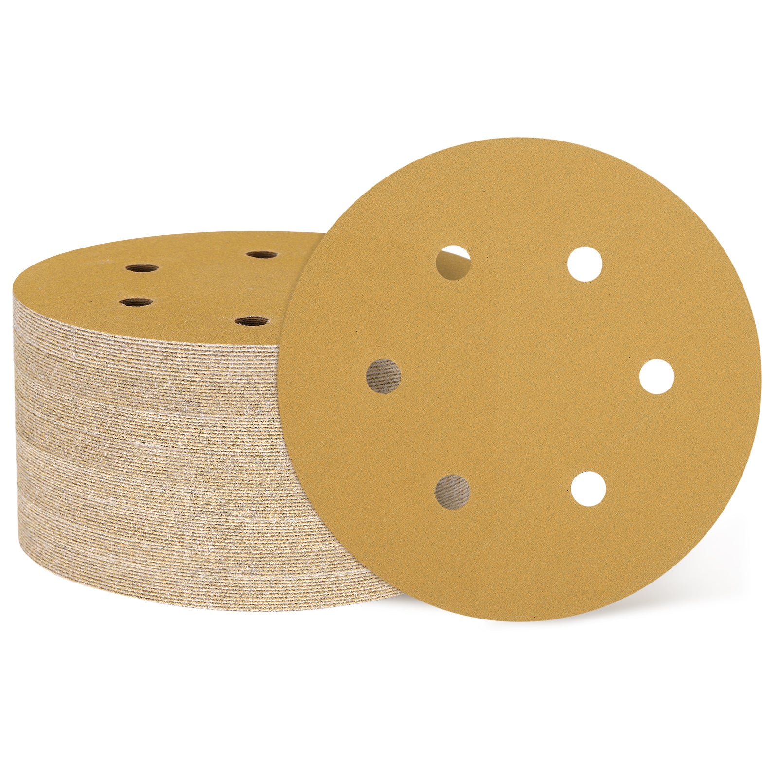 100 Pcs 6 Inch Sanding Disc 6 Hole 150 Grit Hook and Loop Sandpaper ...