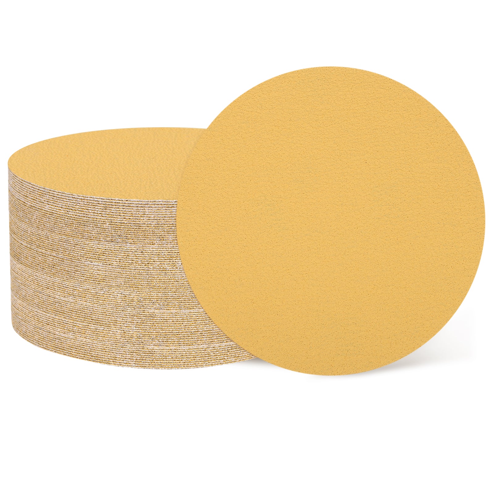 40 Pcs 6 Inch Sanding Disc 80 Grit Hook and Loop Sandpaper, Gold ...