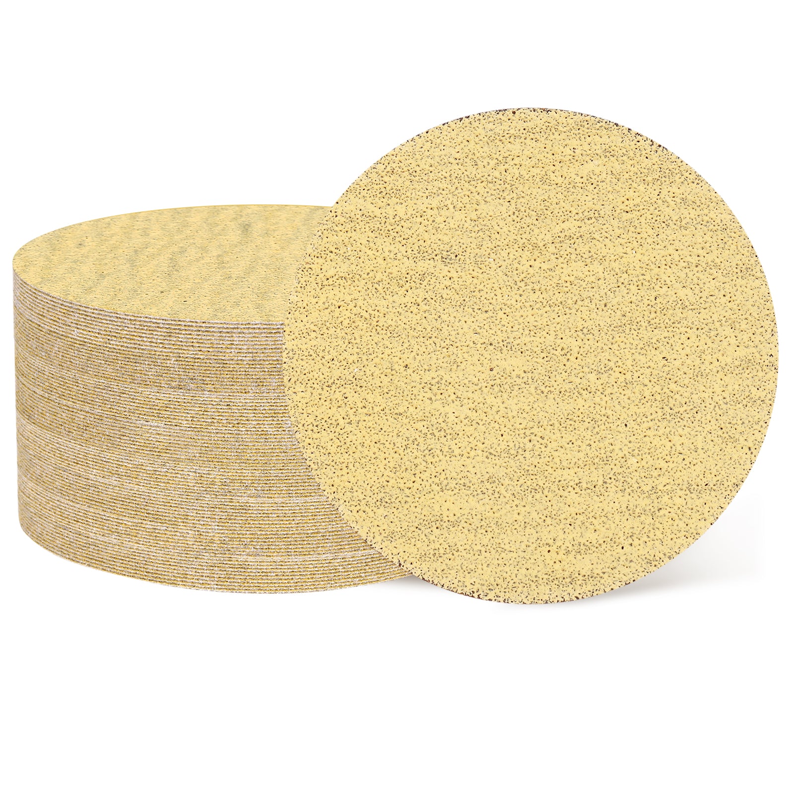 50 Pcs 3 Inch Sanding Disc 80 Grit Hook and Loop Sandpaper, Gold ...