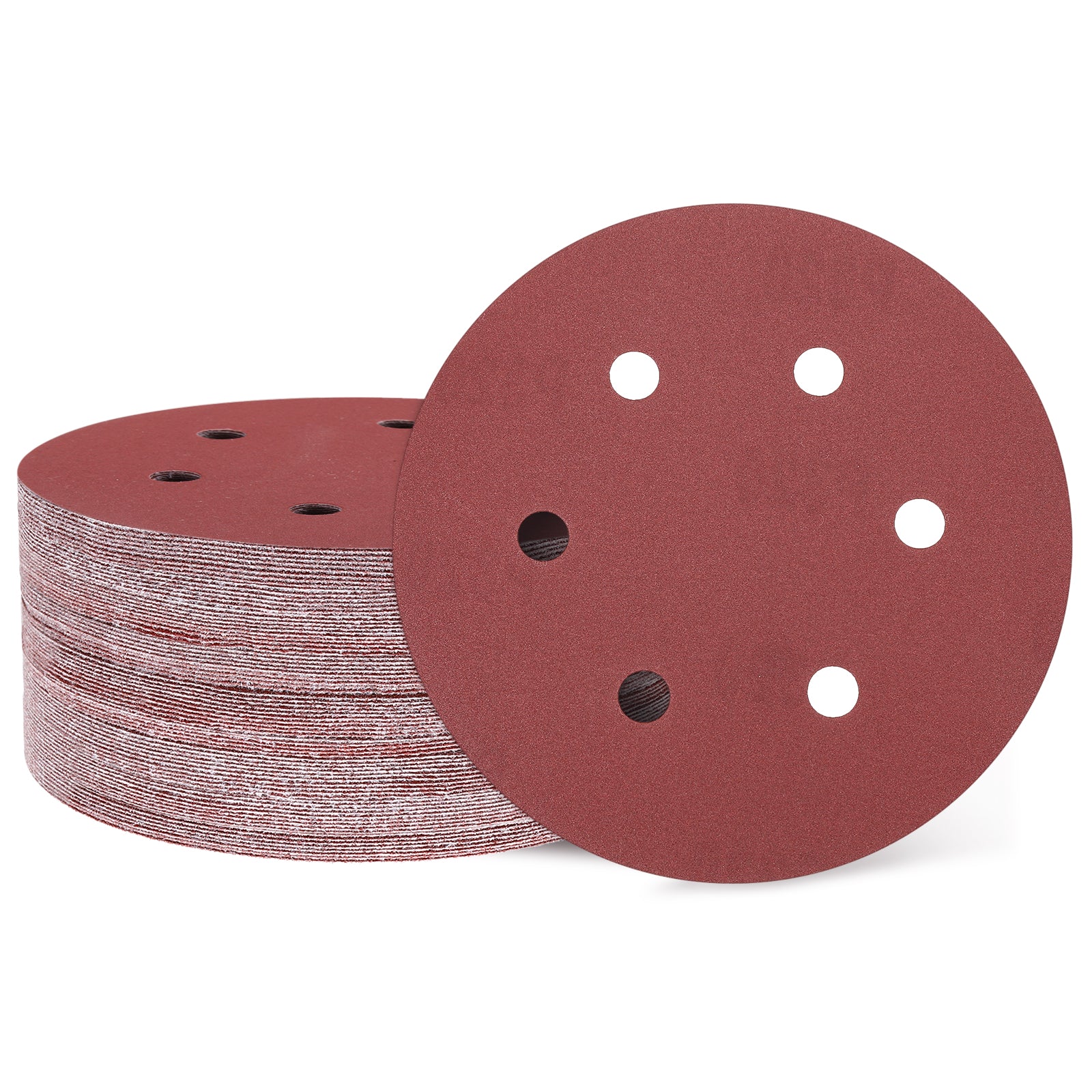 50 Pcs 6 Inch Sanding Disc 6 Hole 320 Grit Hook and Loop Sandpaper ...