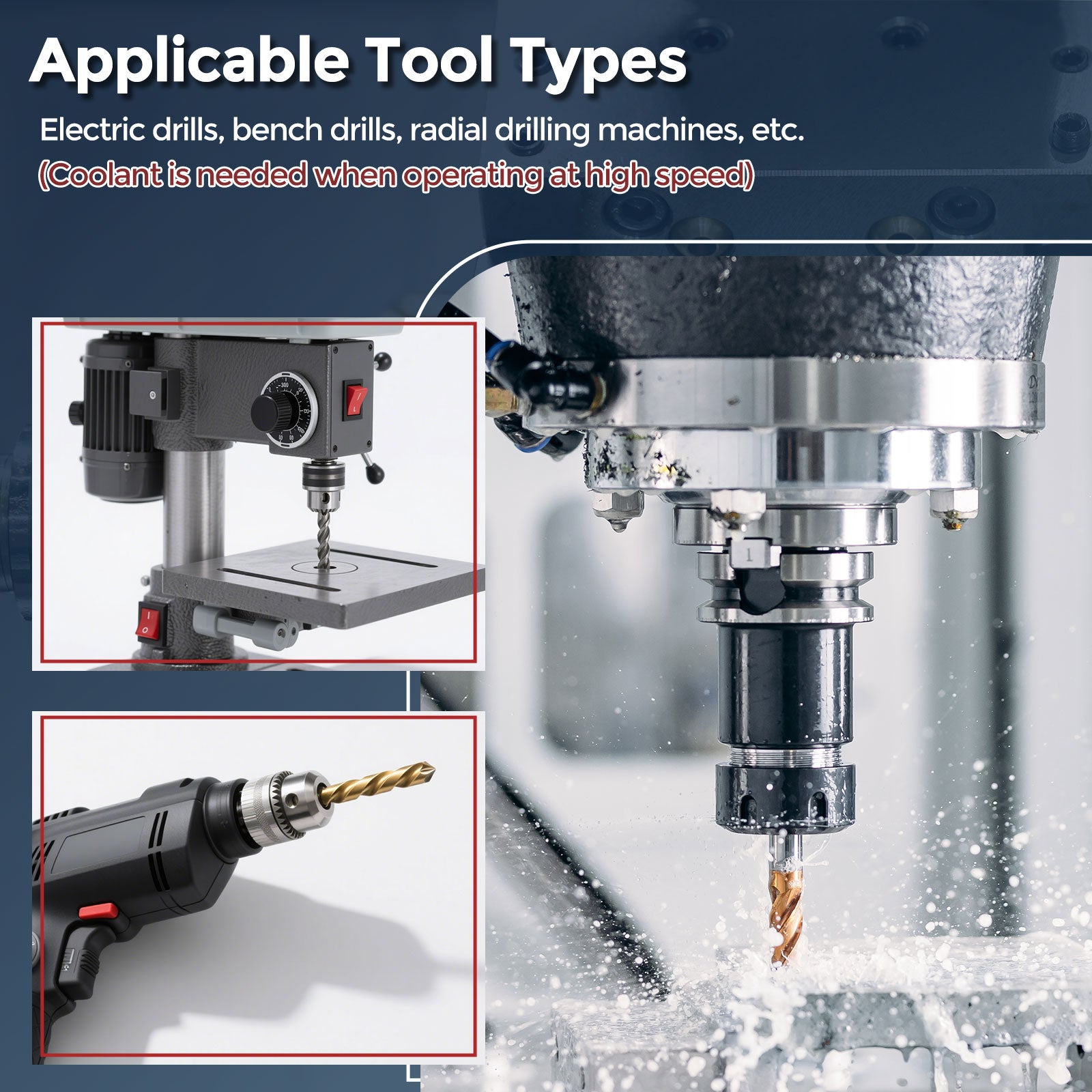 5pcs Drill Bit - #7 4341 HSS Gold Woodworking Handicraft | Harfington