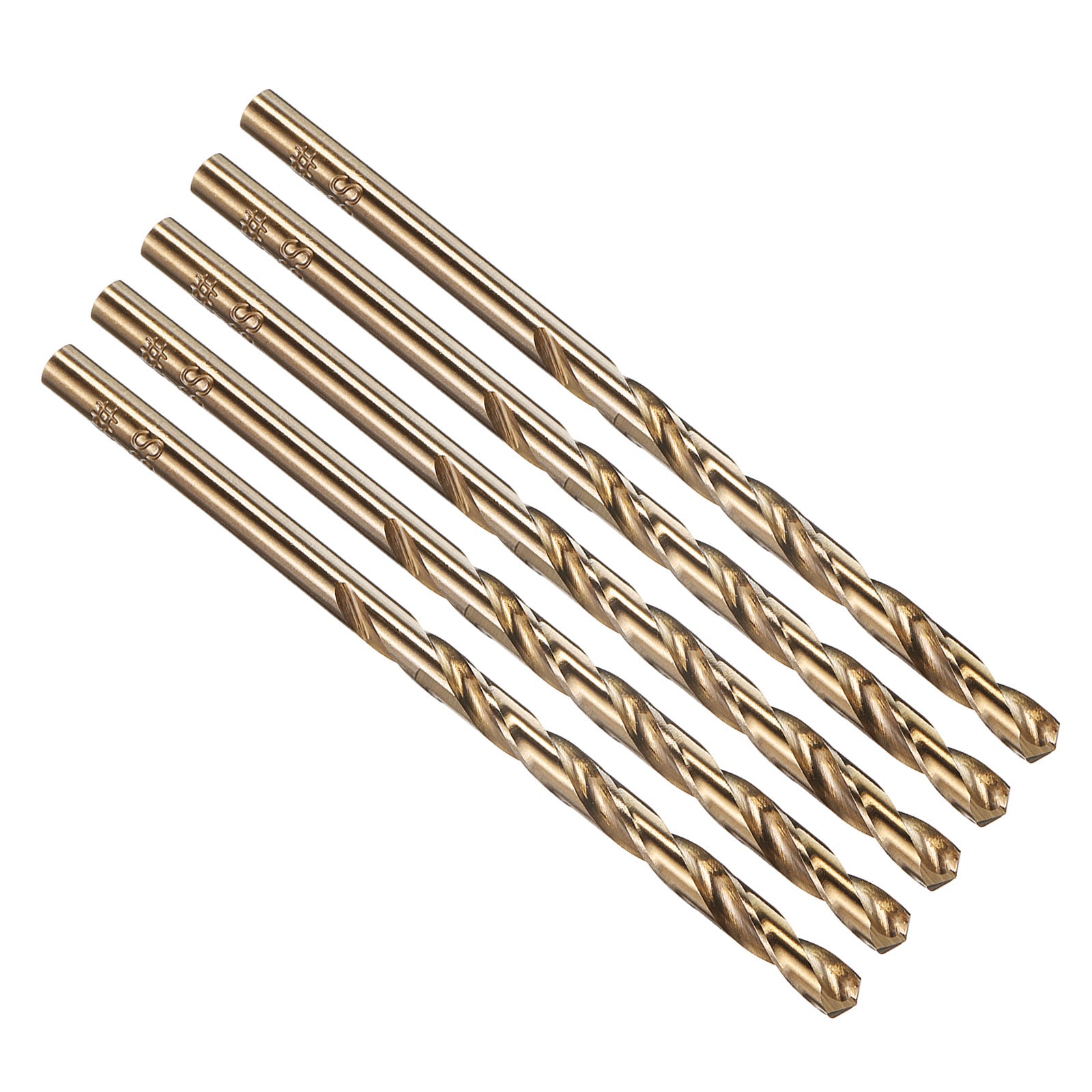 #24 Drill Bit Straight Shank 135° 4341 HSS Gold Finish - 5 Pack ...