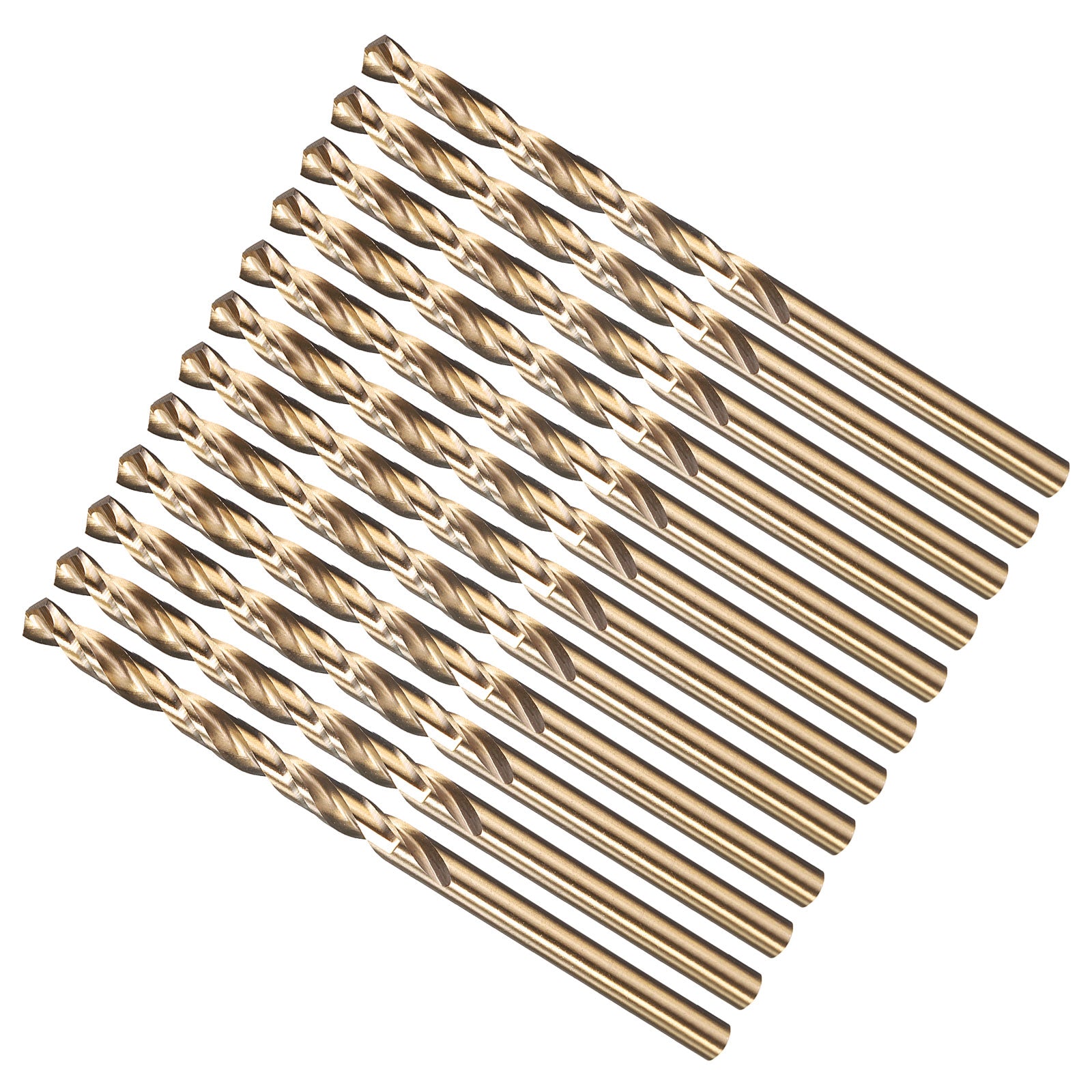 11/64" Drill Bit M35 High-Speed Steel 135° Point Tip Gold, 12pcs ...