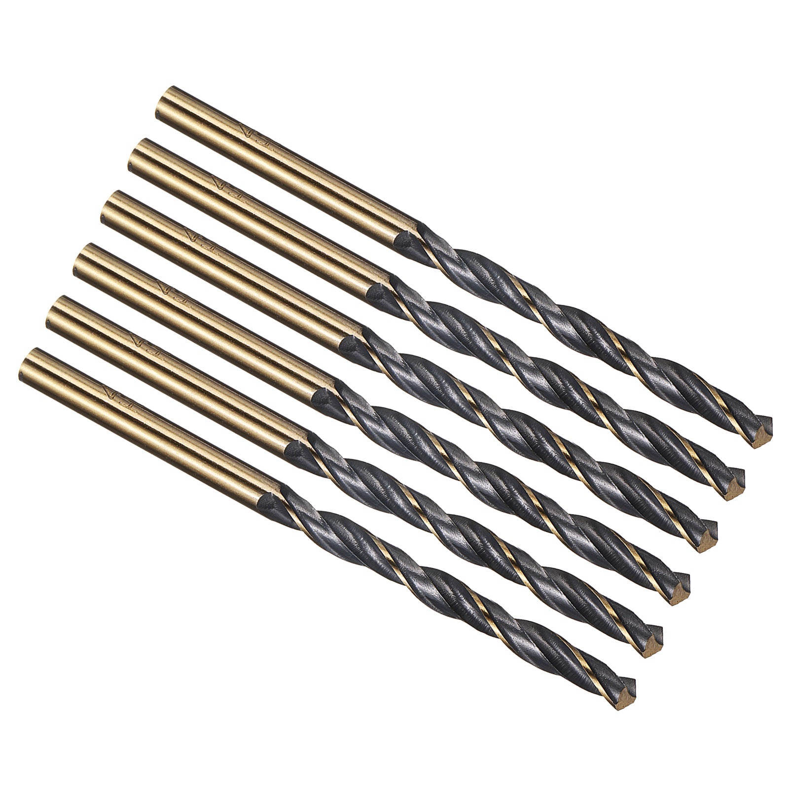 4mm Drill Bit Straight Shank 118° 4341 HSS Black and Gold Finish - 6 ...
