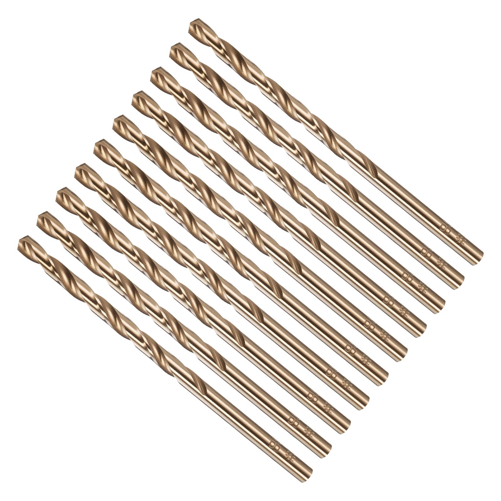 Drill Bit, #22 (3.988mm) Cutting Diameter, 4341 135° Gold Number, 10 ...