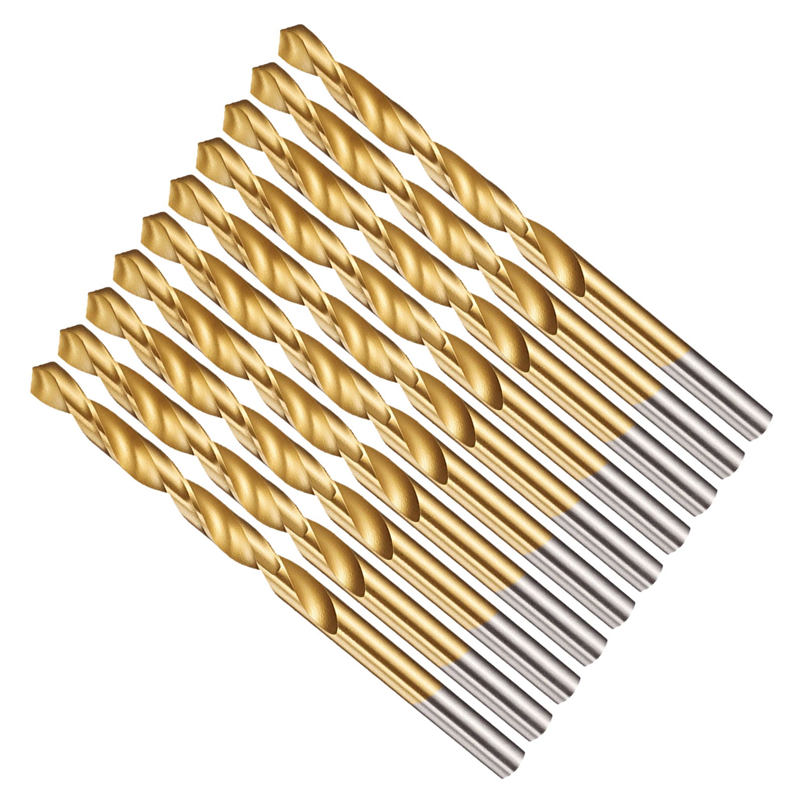 Drill Bit, 1/4" Cutting Diameter, 4341 118° TC Number, 10-Pieces ...