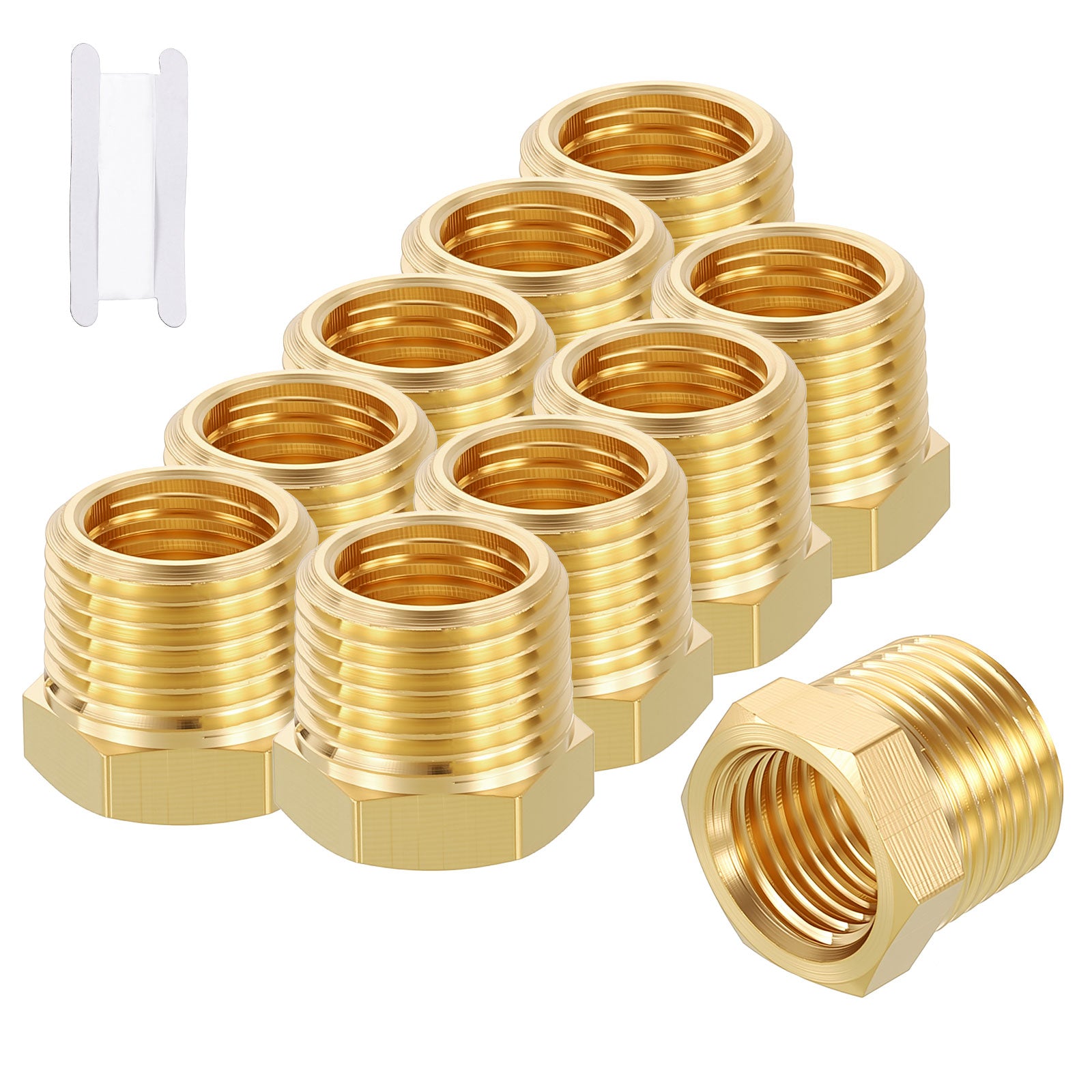 10 Packs Male to FeMale Adapters, 3/8" NTP Male x 1/4" NTP Female ...