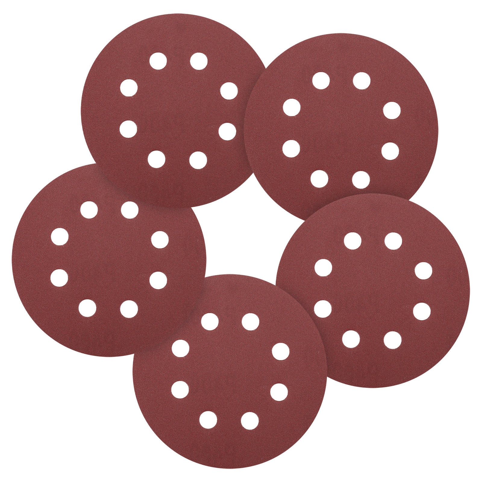 100 Pcs 5 Inch Sanding Disc 400 Grit 8 Hole Round Hook and Loop ...