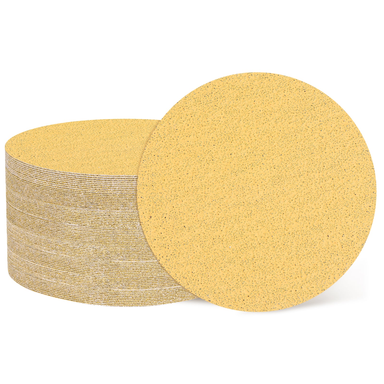 100 Pcs 5 Inch Sanding Disc 40 Grit Hook and Loop Sandpaper, Yellow ...