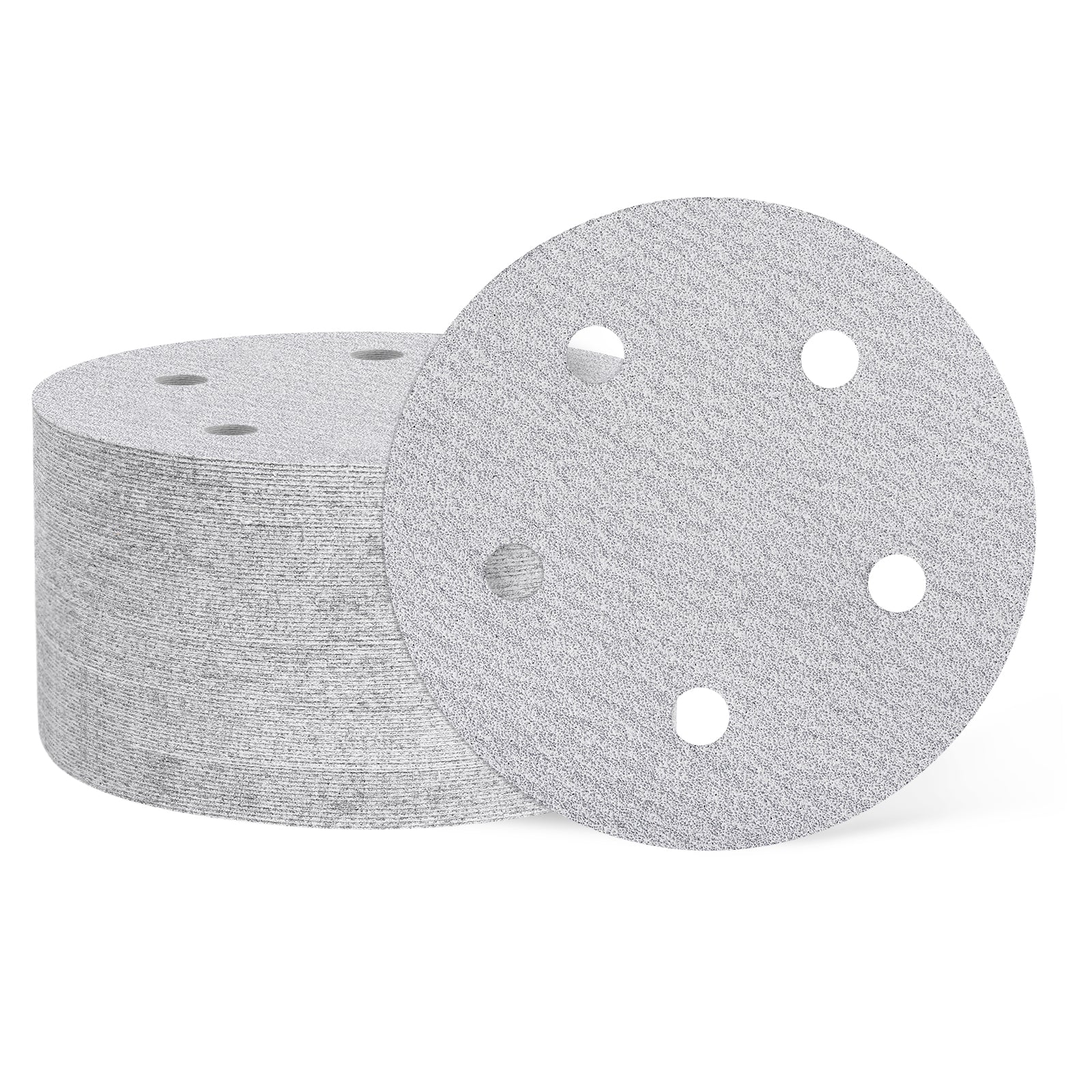 50 Pcs 5 Inch Sanding Disc 5 Hole 60 Grit Hook and Loop Sandpaper ...