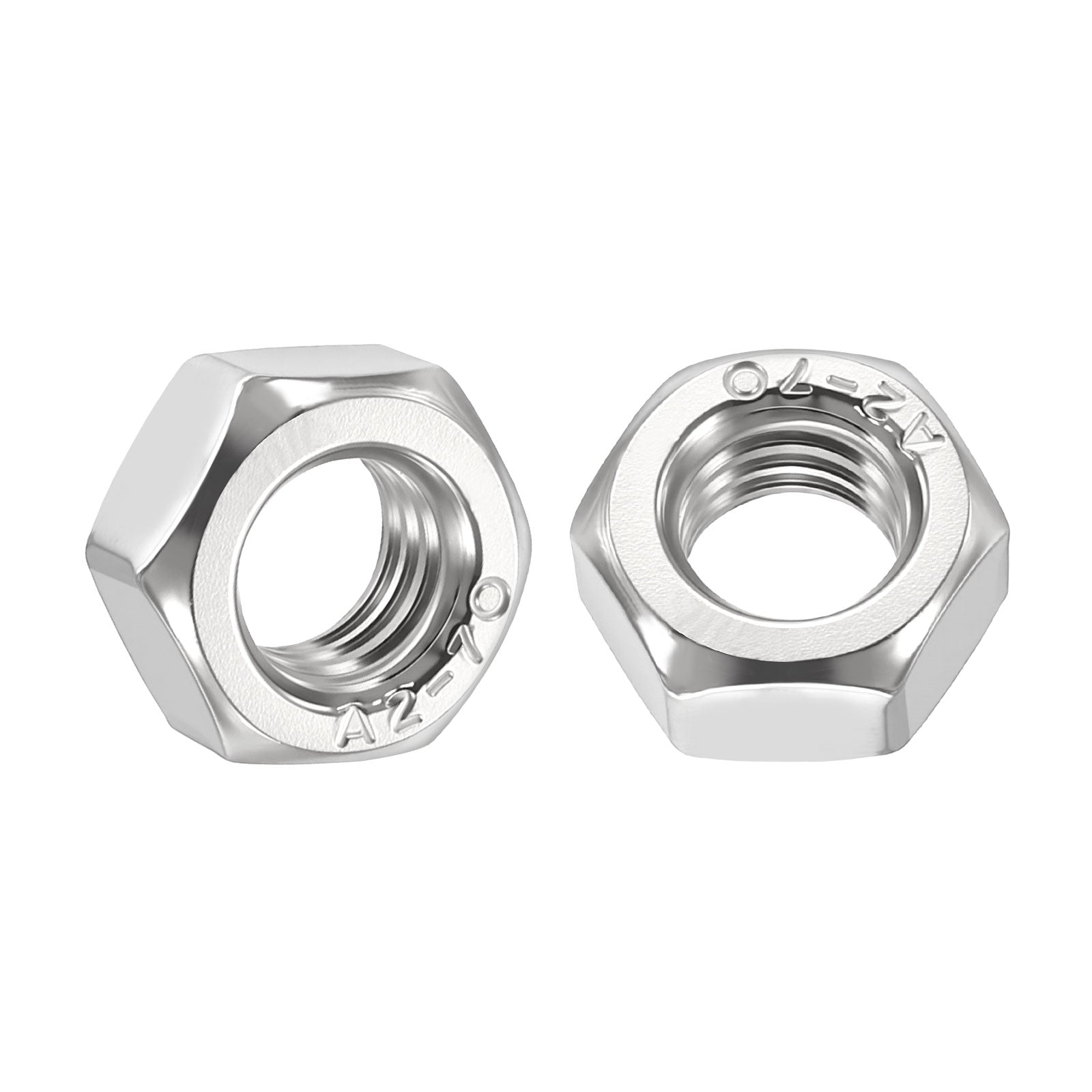 Hex Nuts - 304 Stainless Steel Hardware Nuts Left Hand | Harfington