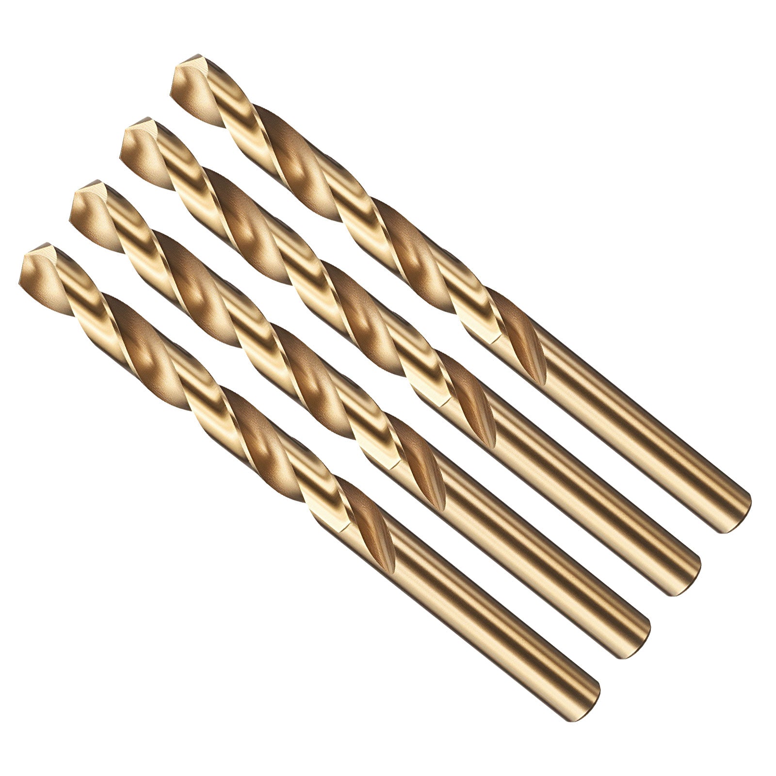 23/64" Drill Bit Straight Shank 4241 HSS Gold Finish, 4pcs | Harfington