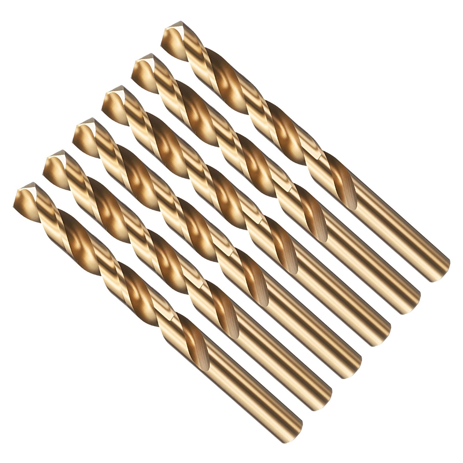 1/2" Drill Bit Straight Shank 4241 HSS Gold Finish, 6pcs | Harfington