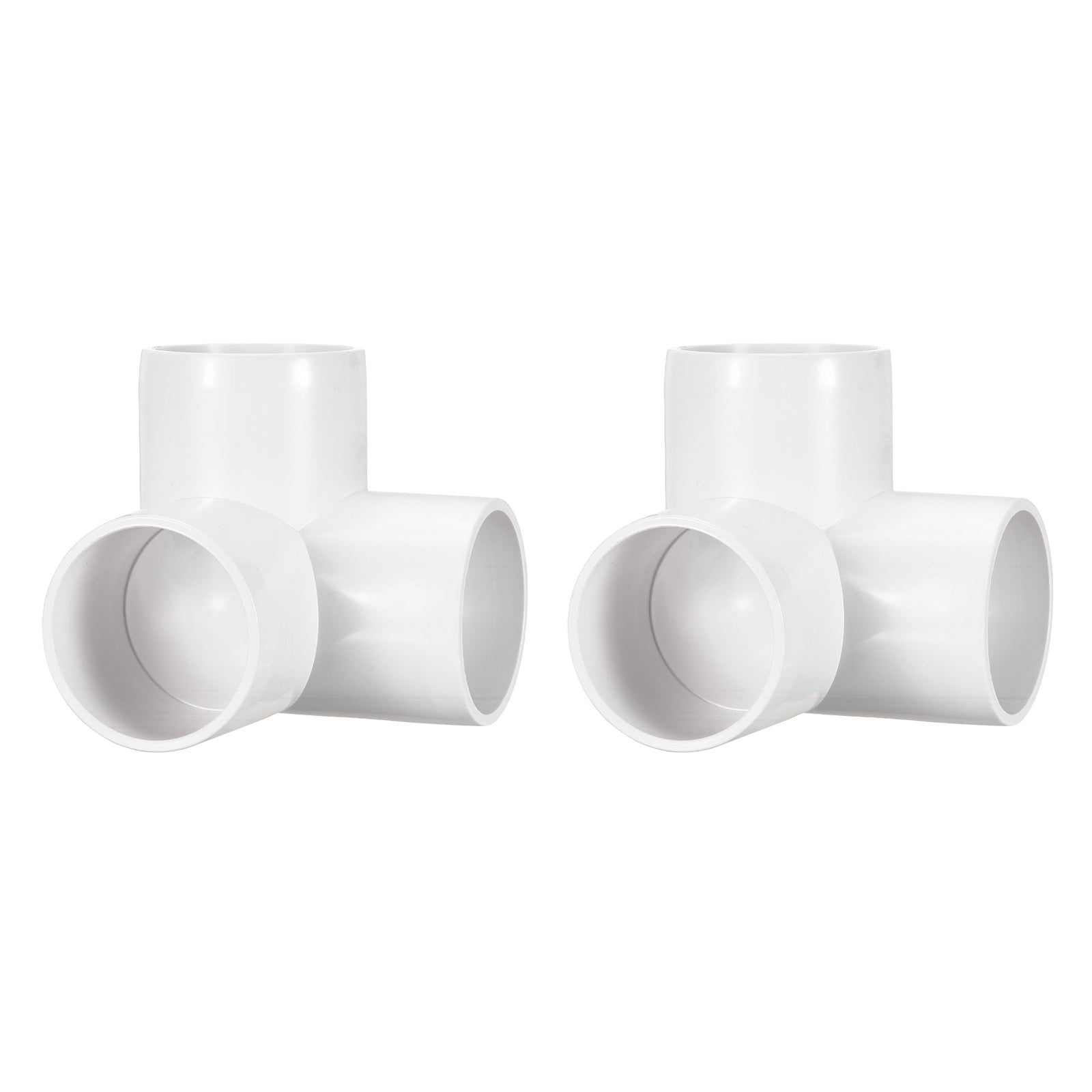 2 Pack 1 1/2" SCH40 Pipe Fitting, 3-Way Corner Side Outlet Tee Fitting ...