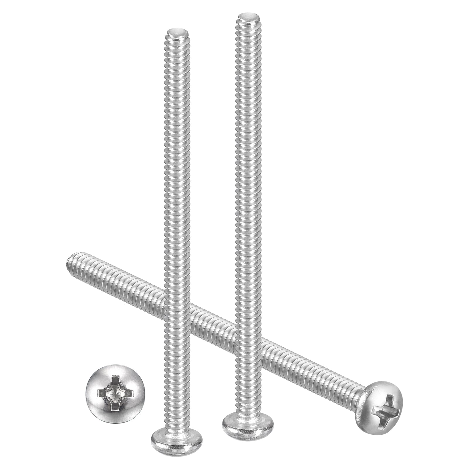 Cross Drive Pan Head Bolts #6-32x3" 100Pcs Stainless Steel for DIY ...
