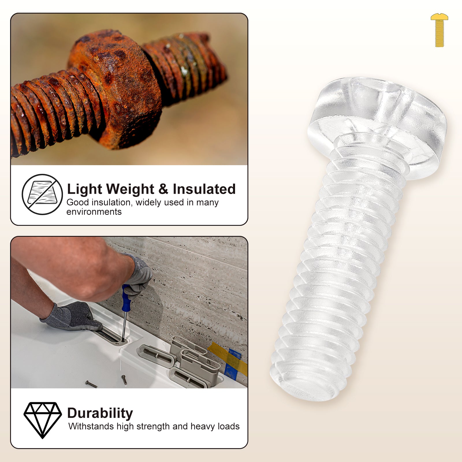 Phillips Pan Head Bolts Kit M3-0.5x10 60Pcs PC with Hex Nut for Door ...