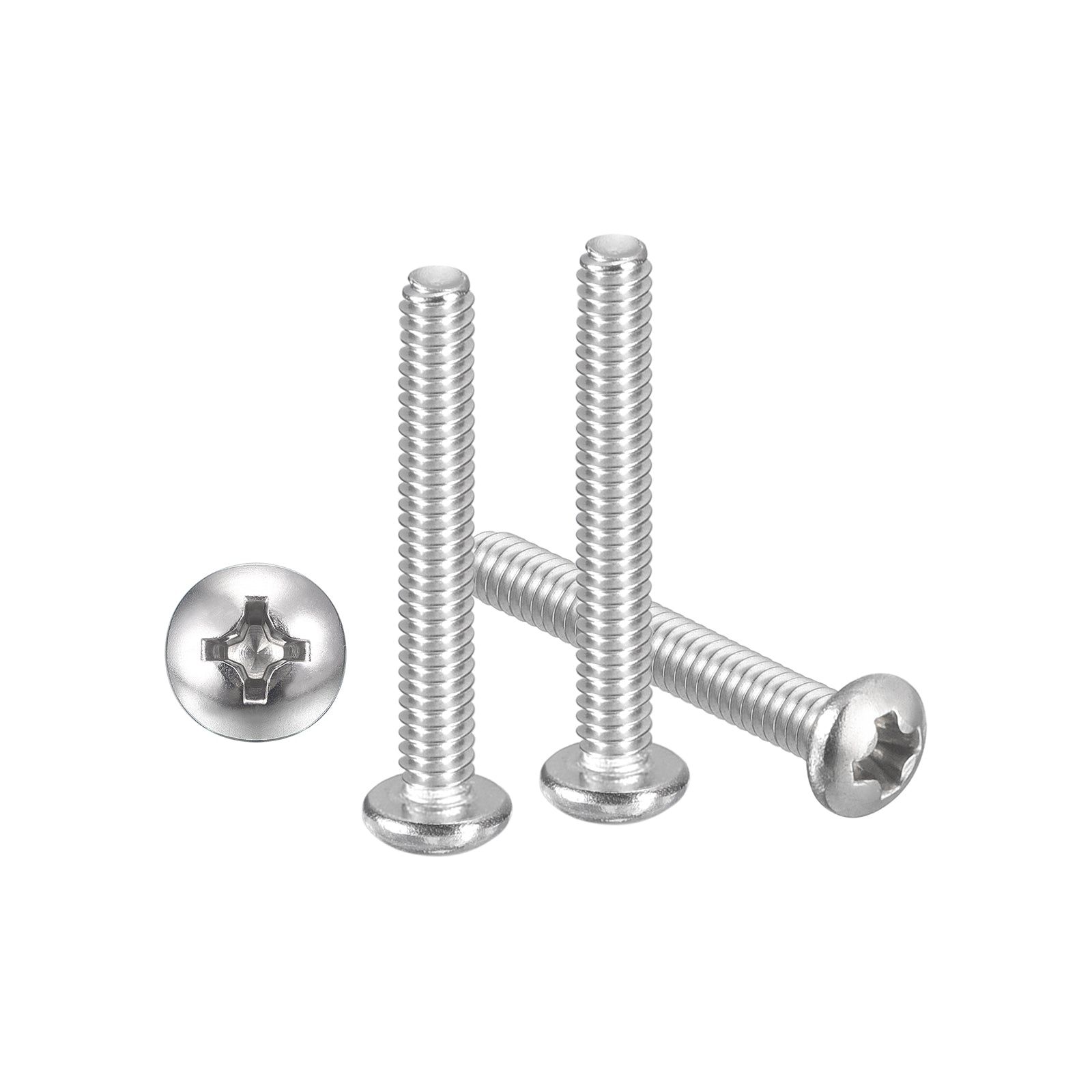 Cross Drive Pan Head Bolts #2-56x1/2" 50Pcs Stainless Steel for DIY ...