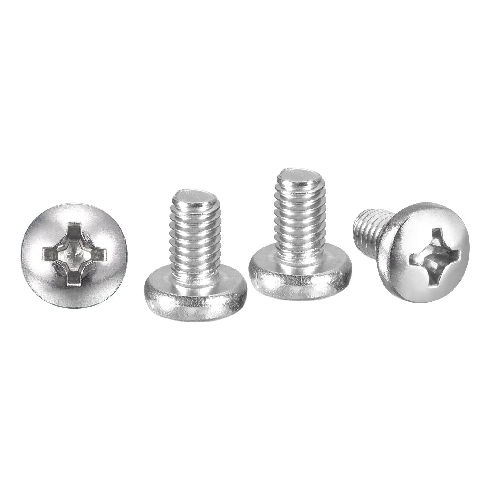 Cross Drive Pan Head Bolts M6-1x10 80Pcs Stainless Steel for DIY ...