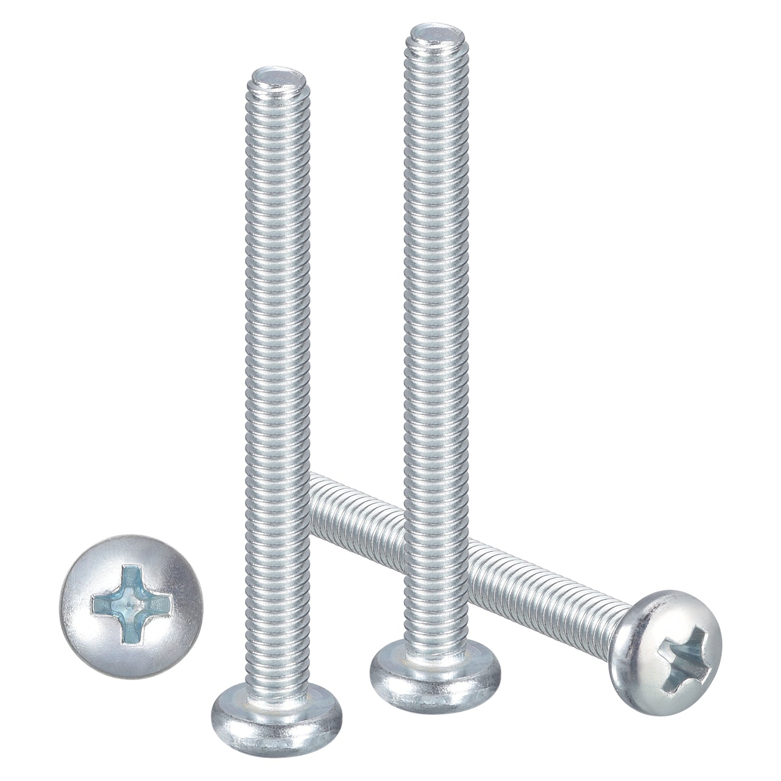 Cross Drive Pan Head Bolt M4-0.7x40 25Pcs Carbon Steel Blue-tinged ...