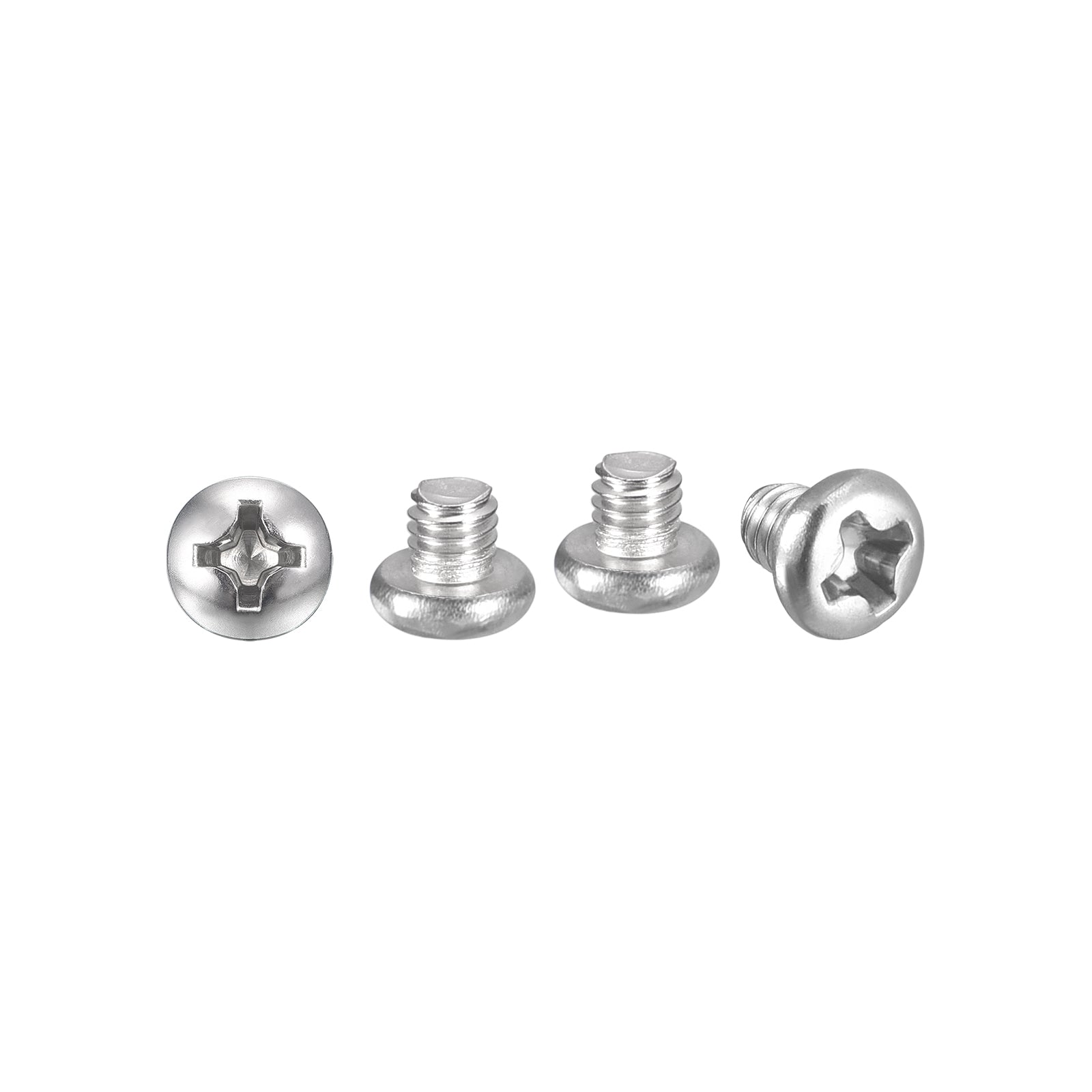 Cross Drive Pan Head Bolts M3-0.5x3 50Pcs Stainless Steel for DIY ...