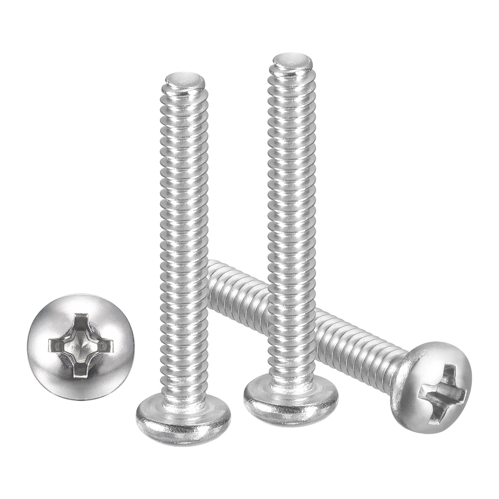 Cross Drive Pan Head Bolts #6-32x1" 50Pcs Stainless Steel for DIY ...
