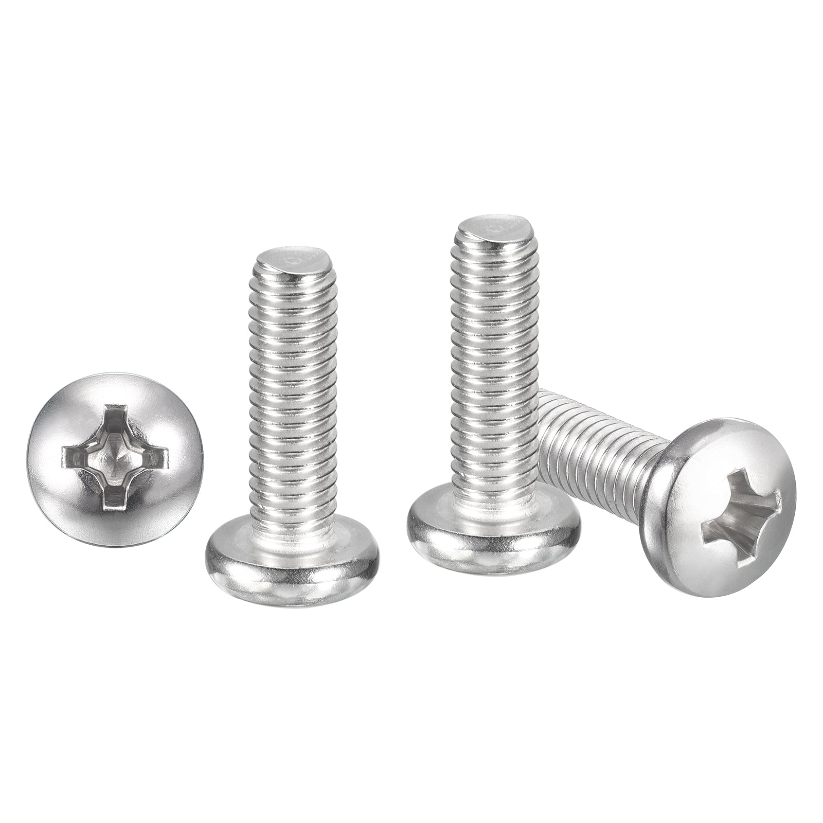 Cross Drive Pan Head Bolts 3/8"-16x1-1/4" 10Pcs Stainless Steel for DIY ...