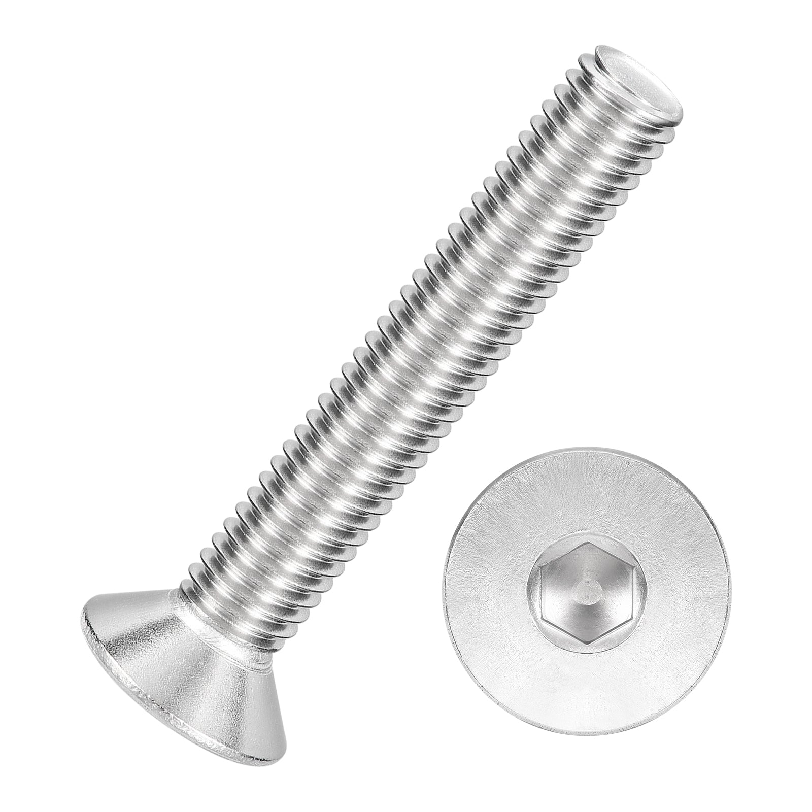 20Pcs Flat Head Socket Cap Screws-[M8-1.25x50], 304 Stainless Bolts ...