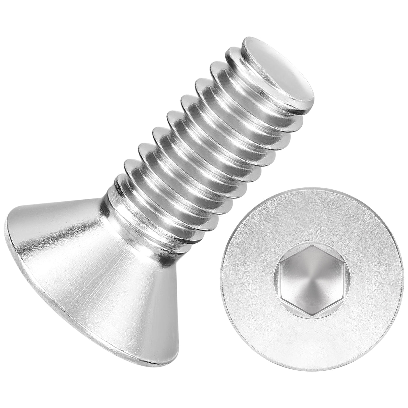 20Pcs Flat Head Socket Cap Screws-[1/4"x20x3/4"], 304 Stainless Bolts ...