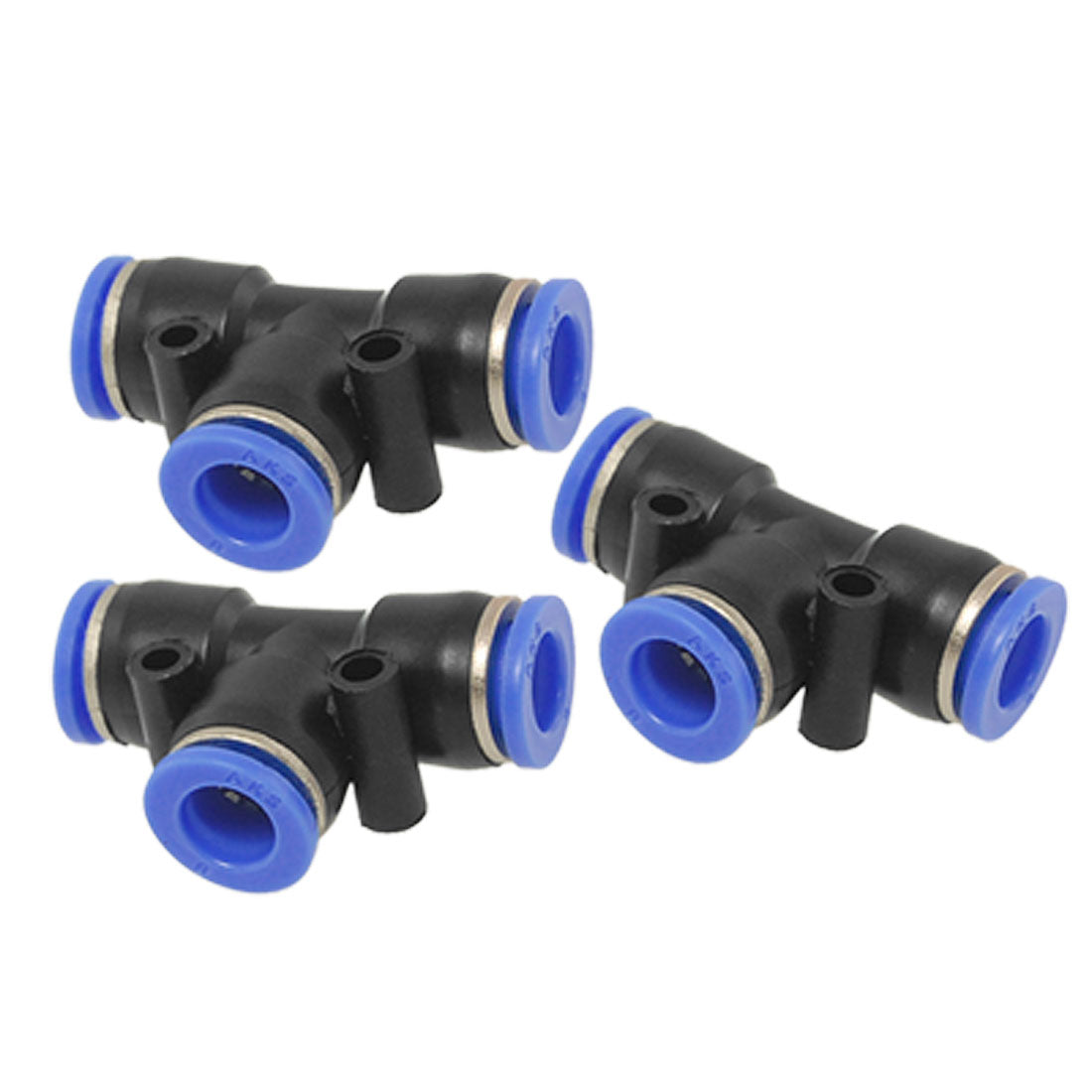 Uxcell 3 Pcs 8mm Pneumatic Air Piping Connection Quick Fittings ...