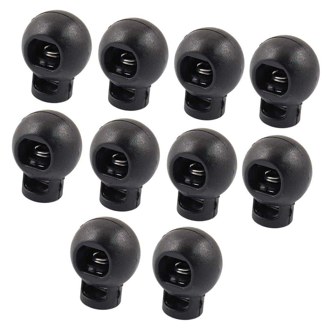Uxcell Spring Loaded Plastic Round Toggle Stop Cord Locks End 10 Pcs ...