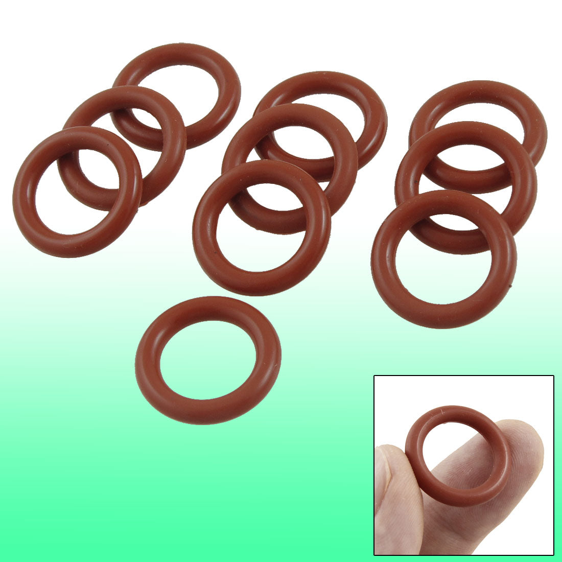 Uxcell 18mm x 3mm Silicone O Ring Oil Sealing Washers Grommets Red 10 ...