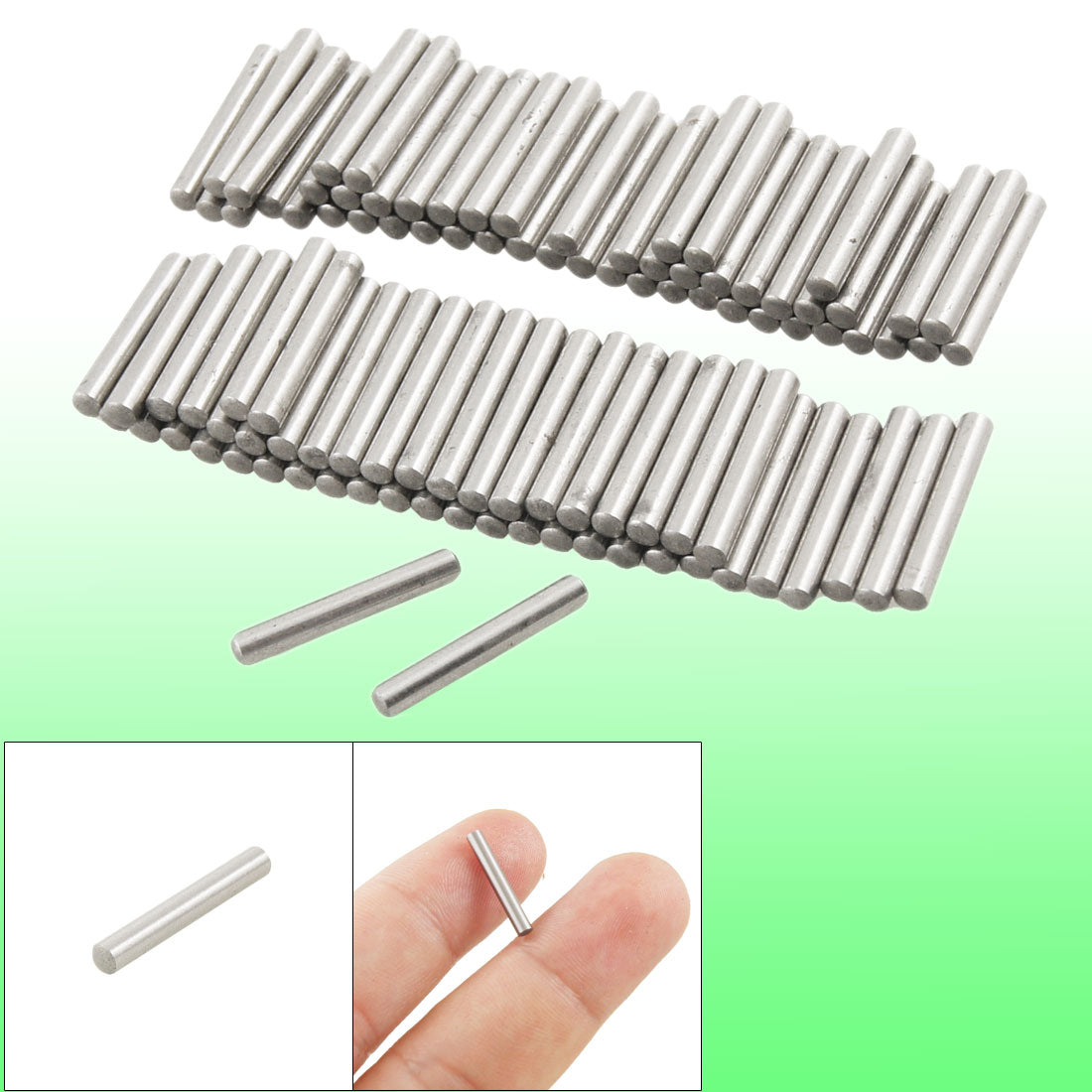 Uxcell 100 Pcs Stainless Steel 2.25mm x 15.8mm Dowel Pins Fasten ...