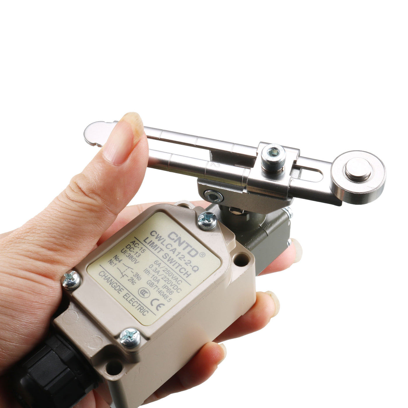 Uxcell Momentary Rotary Adjustable Roller Lever Arm Limit Switch AC 250V 6A DC 220V 0.3A ...