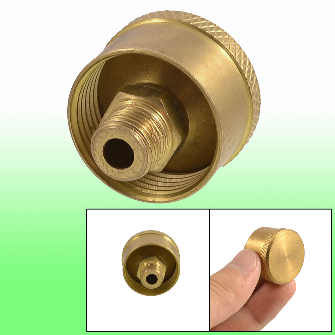 Uxcell Machine Parts 1/8" NPT Thread Grease Oil Cup Cap Gold Tone ...