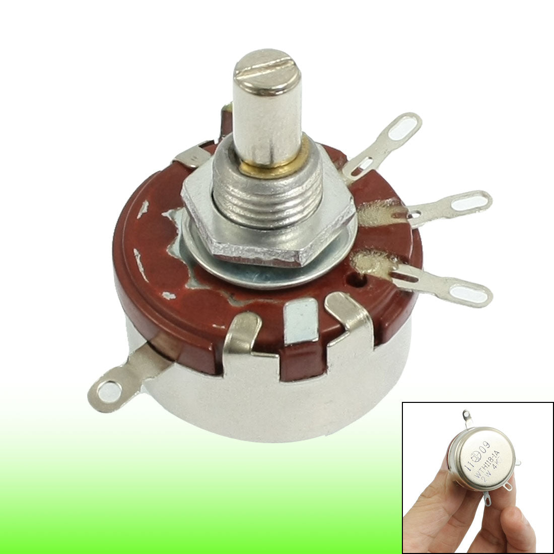 Uxcell 2W 4.7K ohm 3 Terminals Single Linear Taper Rotary Potentiometer ...