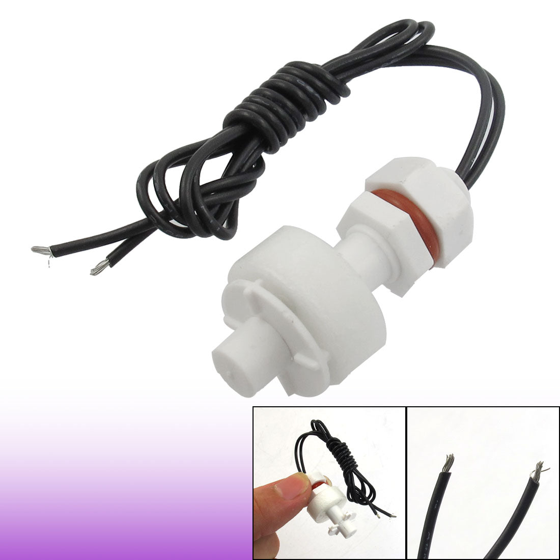 Uxcell White Liquid Water Level Sensor Vertical Float Floating Switch ...