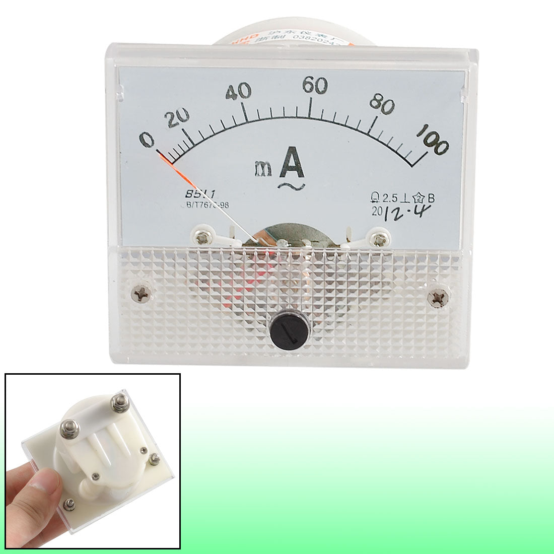 Uxcell Analog AC 0-100MA Scale Range Milliampere Ammeter Panel Meter ...