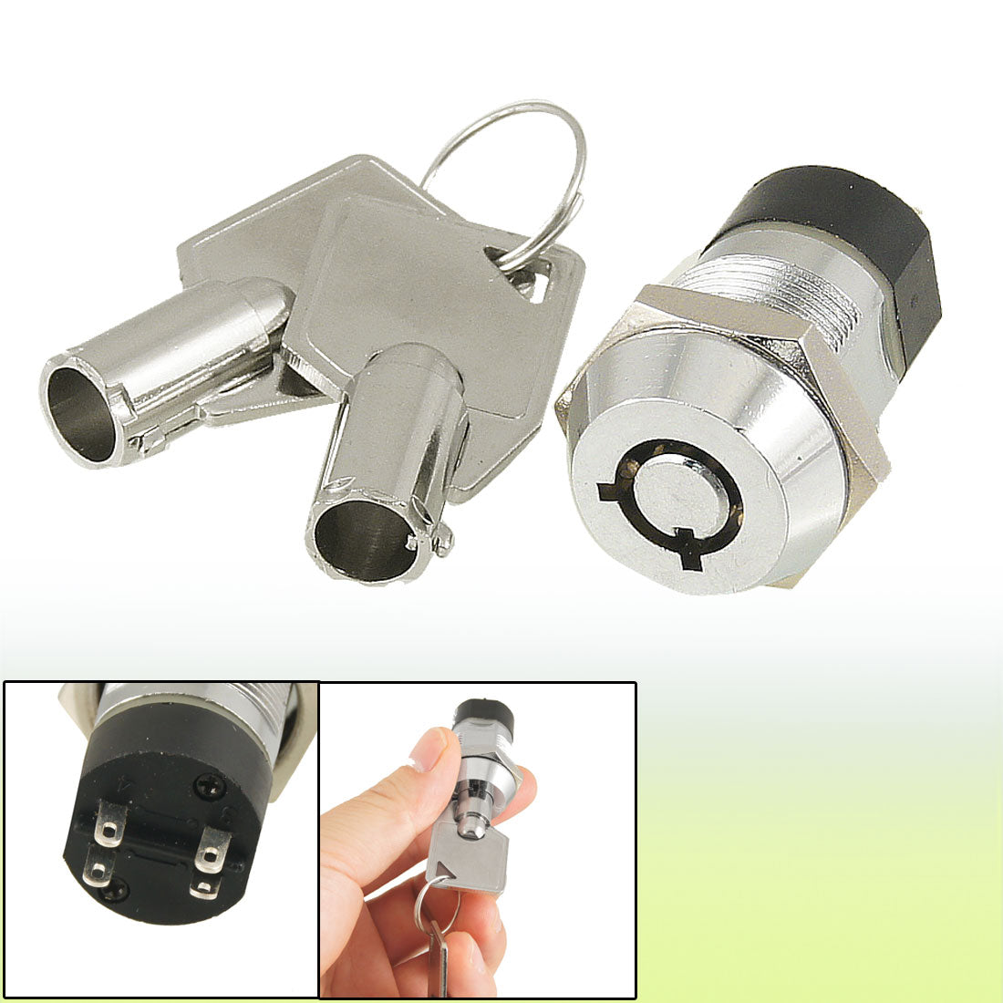 Uxcell Electronic 2 Position 2NC 2NO Keylock Switch 4A/125V 2A/250V AC ...