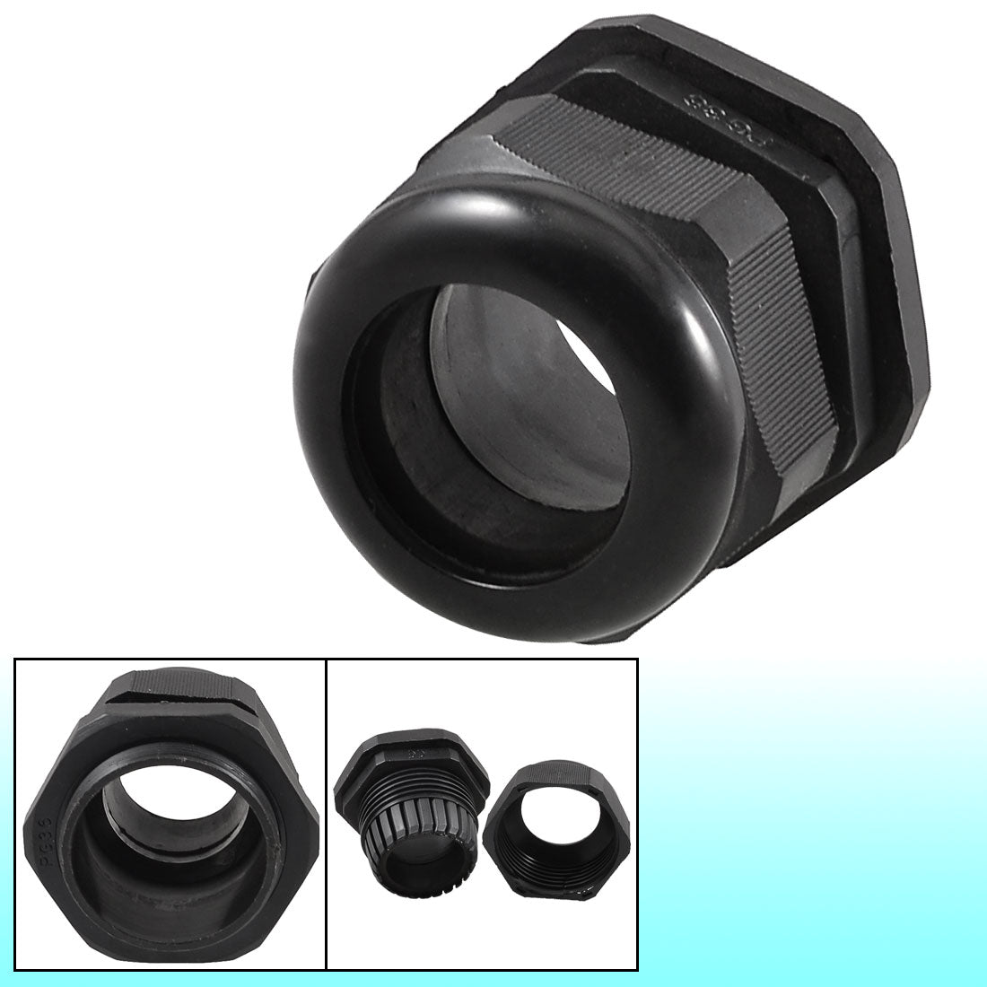 Uxcell 22mm-32mm Range PG36 Black Plastic IP67 Waterproof Cable Glands ...