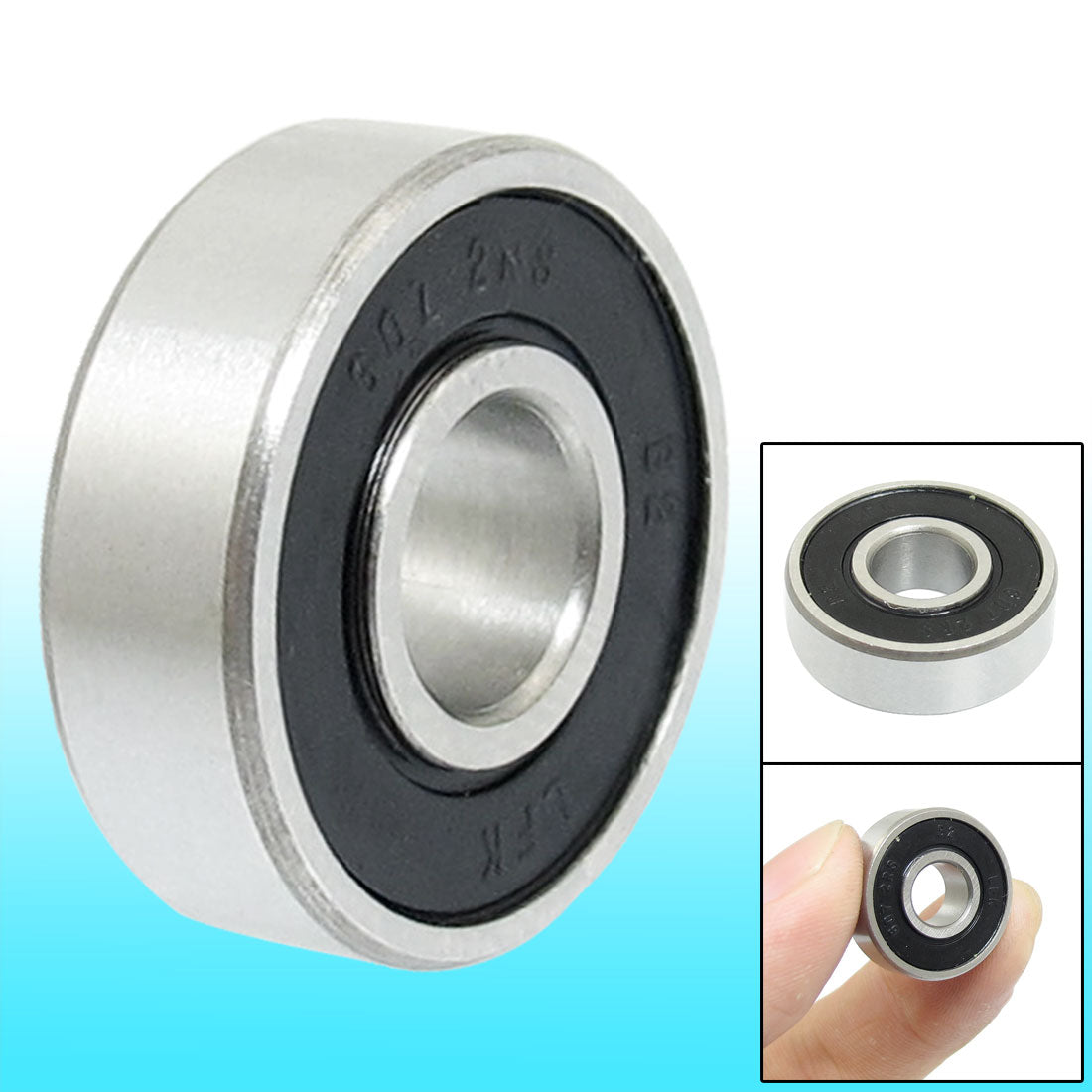 Uxcell 607 2RS 7mm x 19mm x 6mm Shield Rubber Sealed Deep Groove Ball ...