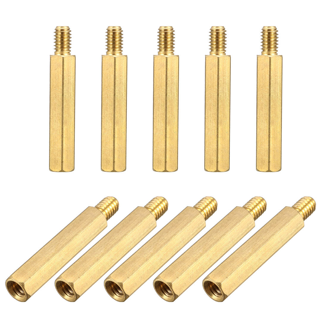 Uxcell Male to Female Threaded Ordinary Brass Hexagonal Standoff Spacer ...