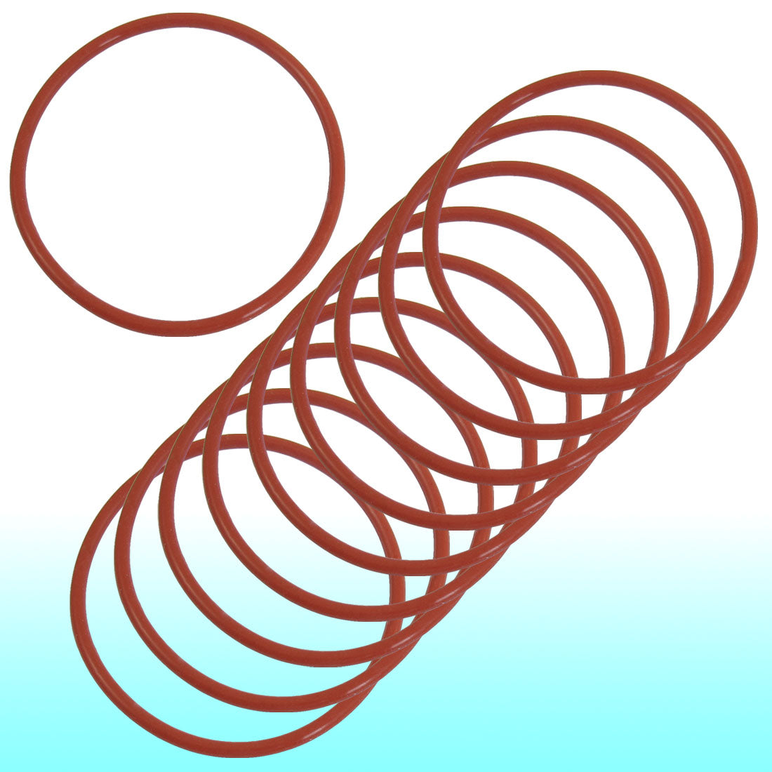 Uxcell 10 Pcs Red Rubber 54mm x 2.5mm Oil Seal O Rings Gaskets Washers ...